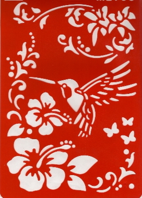 Stencil 21x31cm Colibri (στένσιλ) - hobbyarmos
